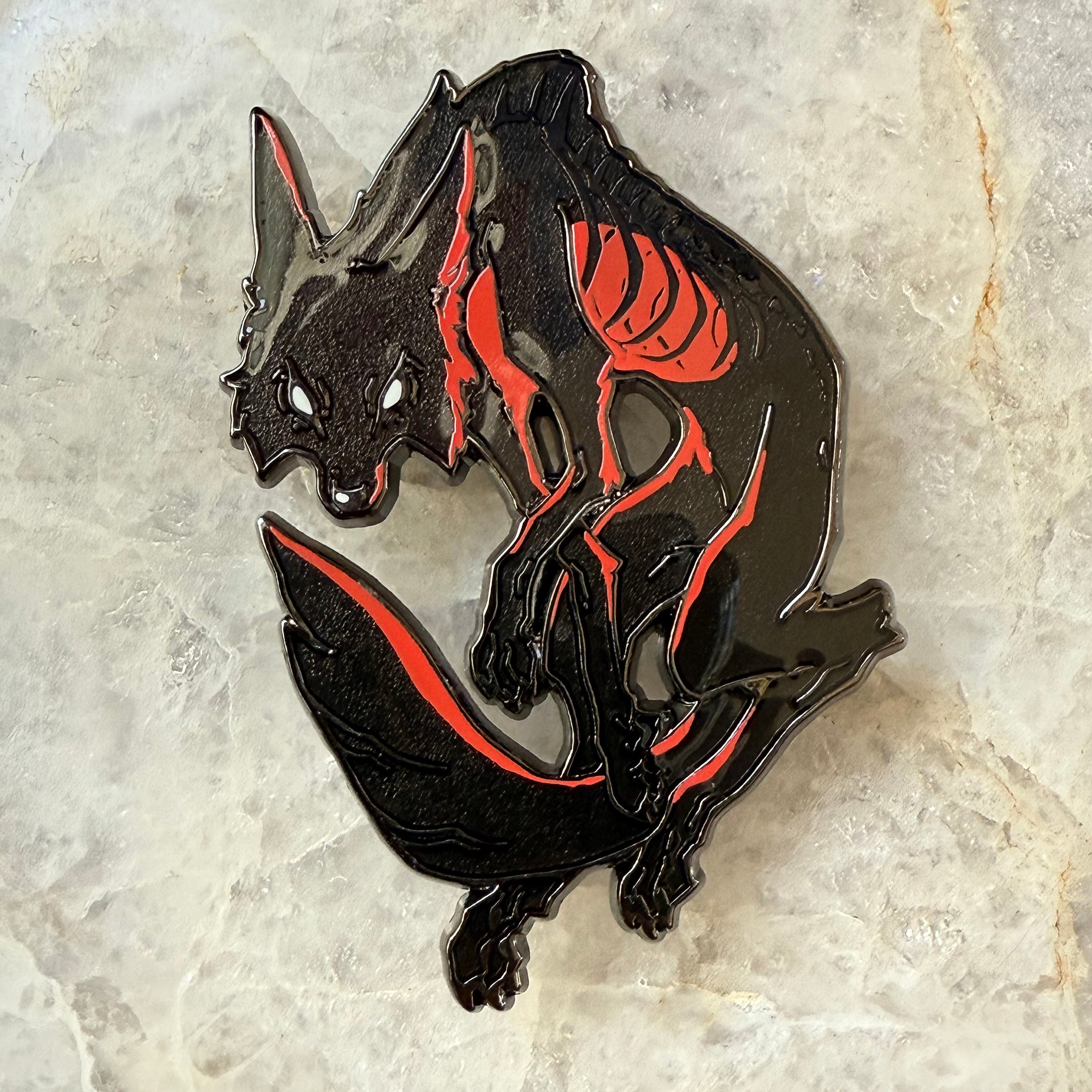 Corrupted Wolf Spirit | Enamel Pins – Auri Illustration & Comic